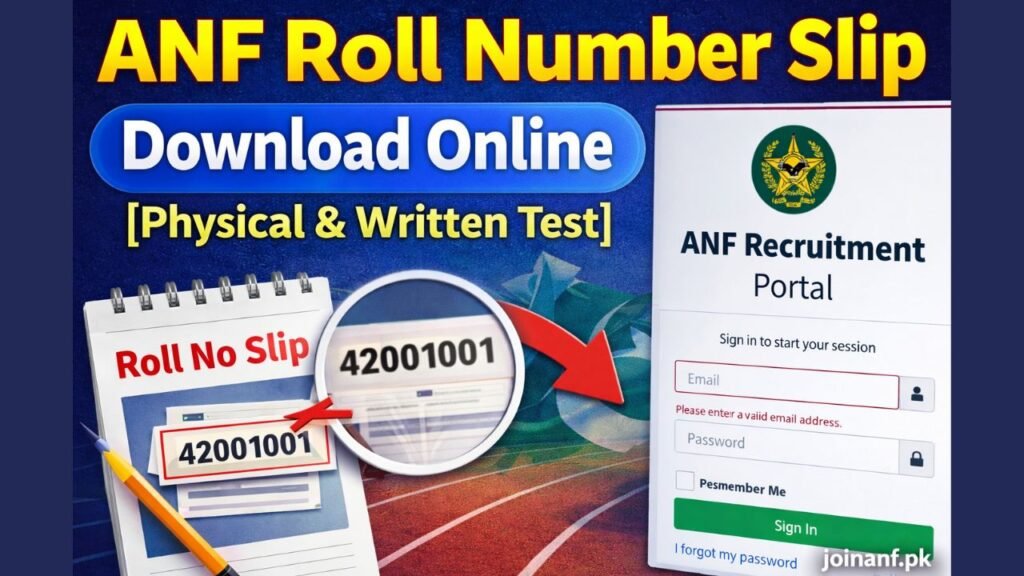 ANF Roll Number Slip [Download Step by Step] Written Test - anfjob.com
